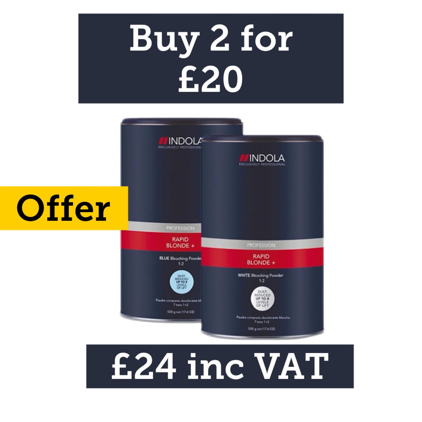 Indola Rapid Blonde Plus Bleach Powder 450g (£12.49 +VAT) – MANCHESTER ...